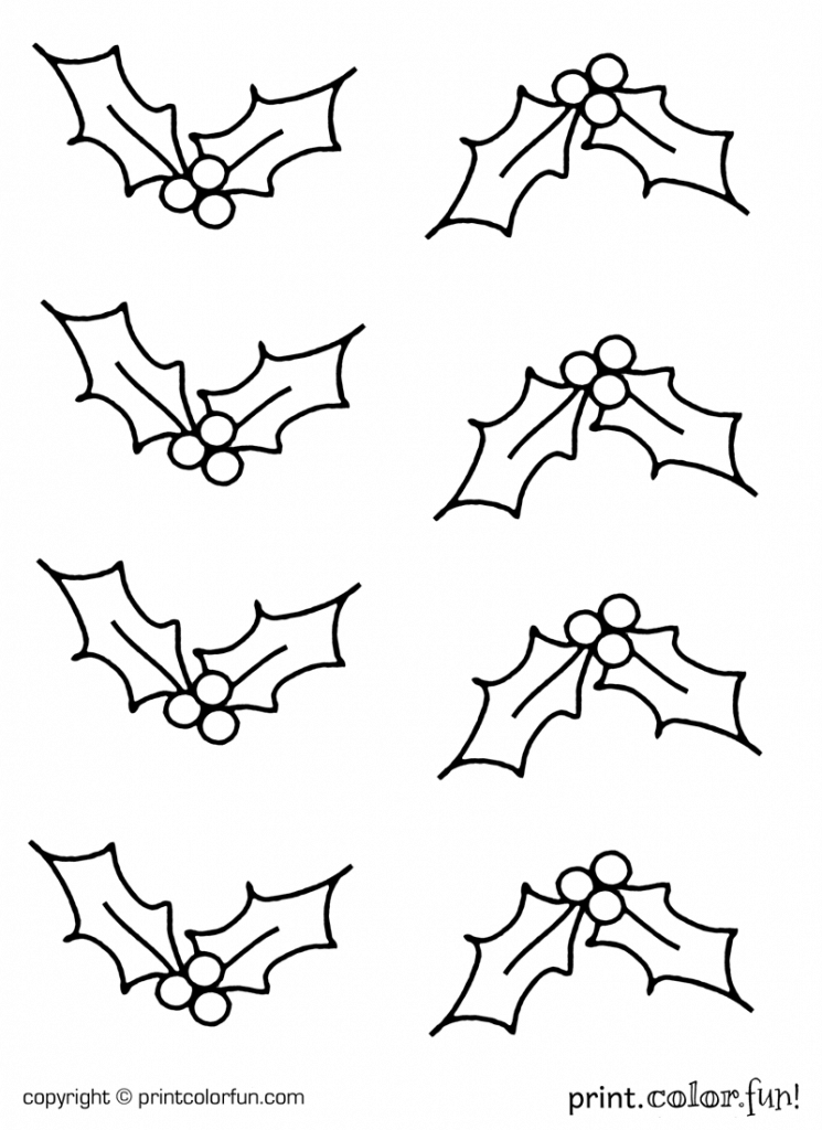 holly - Print. Color. Fun! Free printables, coloring pages, crafts ...
