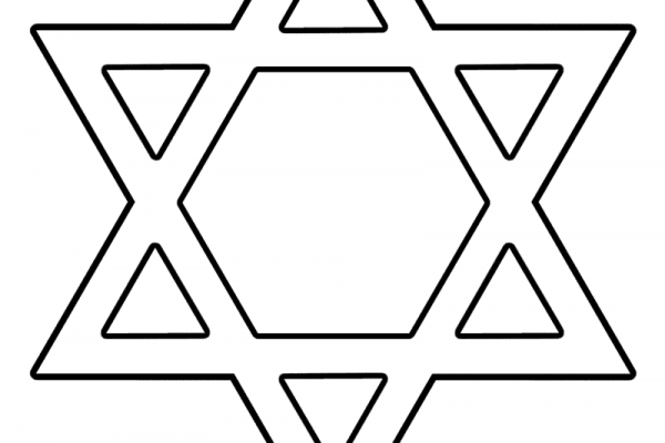 Jewish Star Coloring Page Sketch Coloring Page