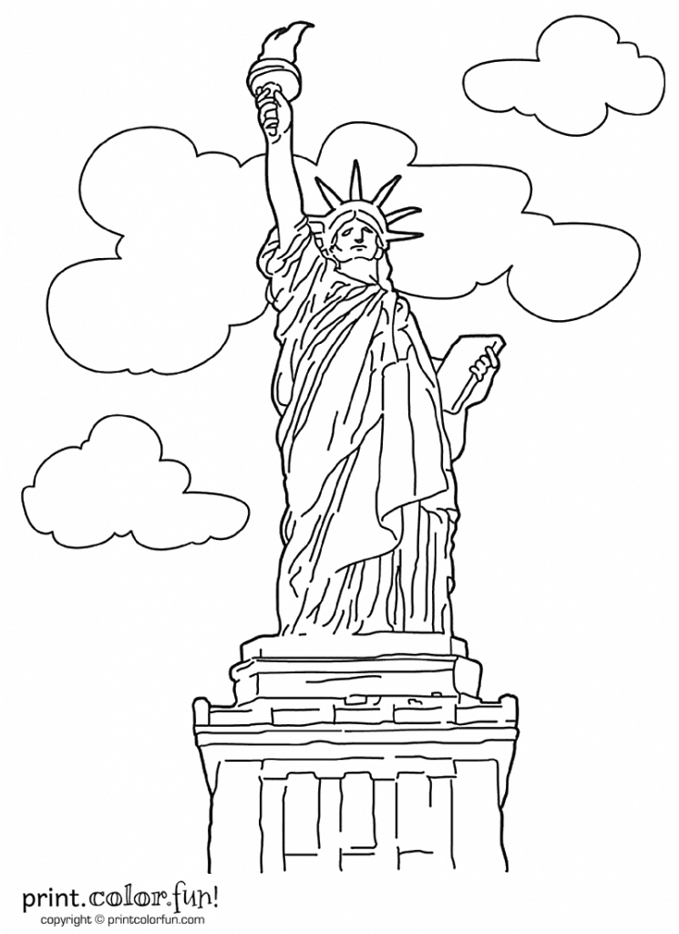 Statue of Liberty, at PrintColorFun.com